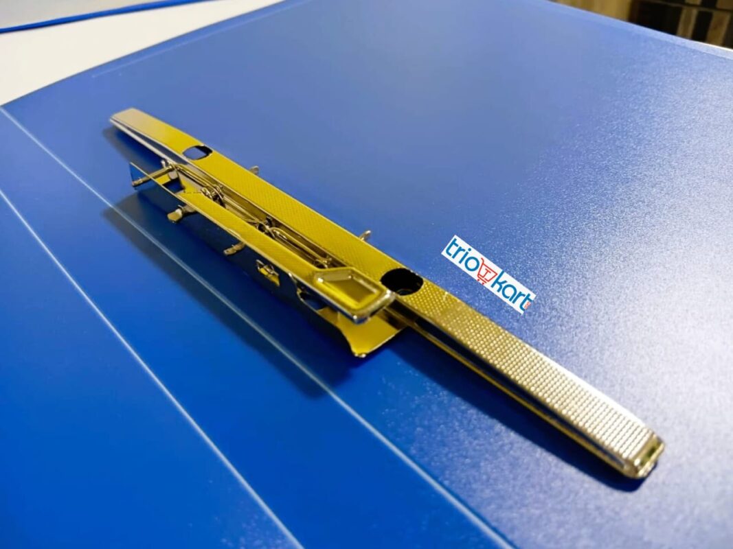 Plastic Punchless File with Punchless Steel Autoclip A4 Size - Triokart