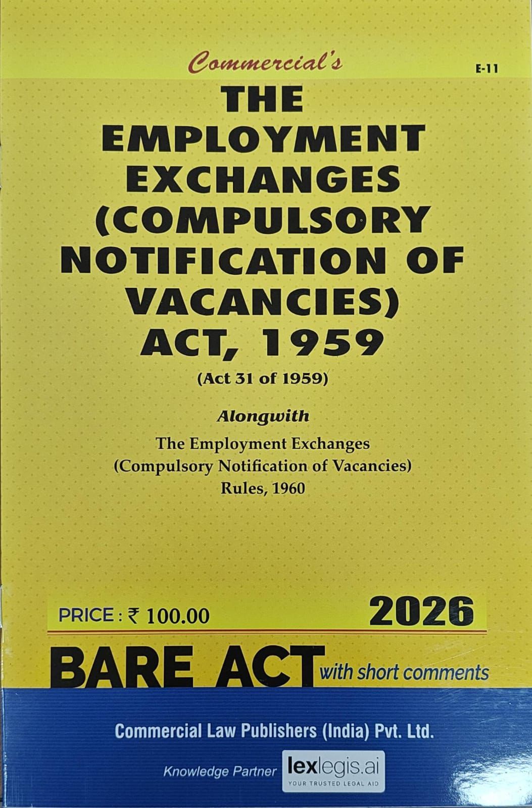 The Employment Exchanges (Compulsory Notification of Vacancies) Act ...